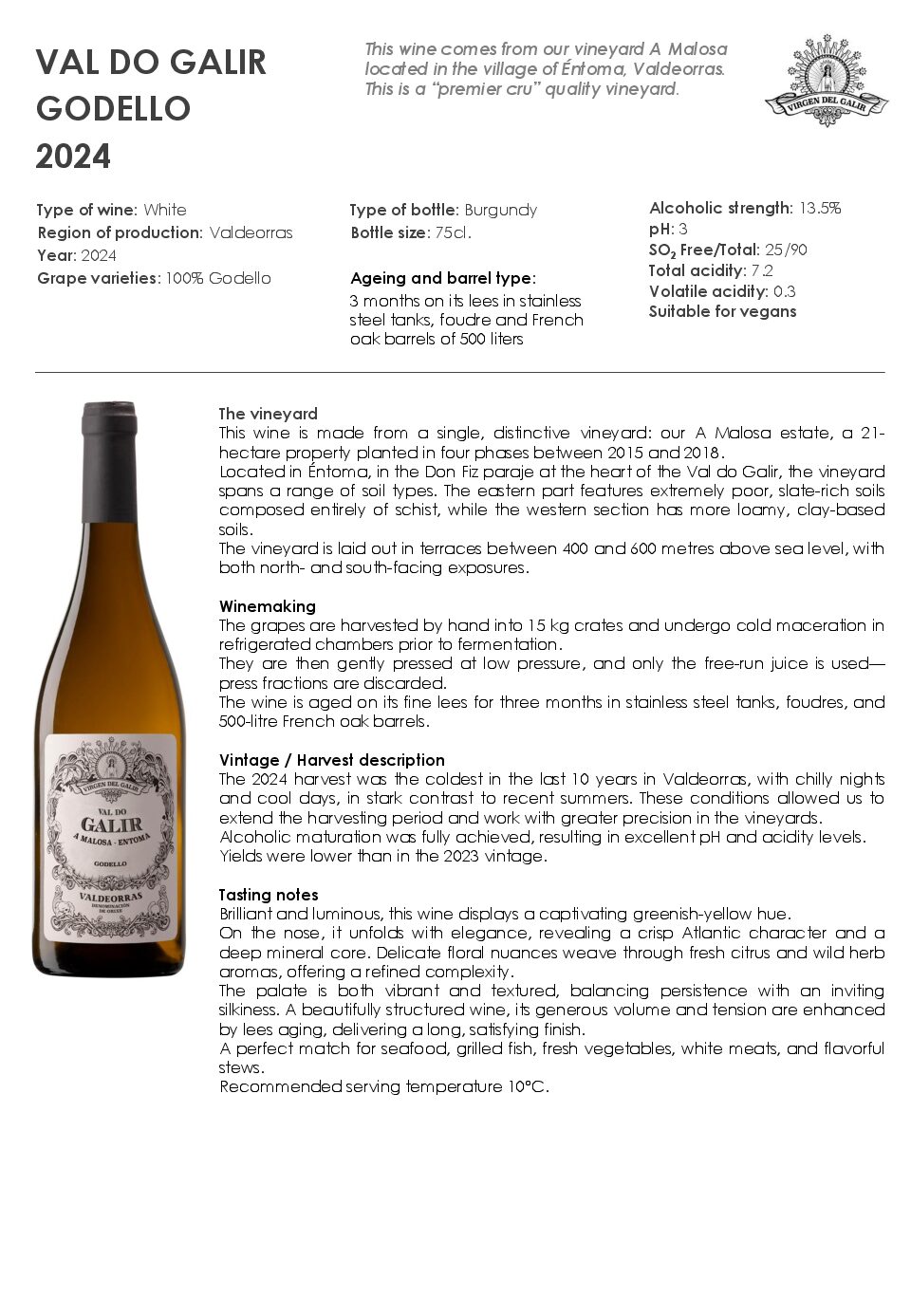 Val do Galir Godello, Valdeorras 24 TS – Elite Wines®